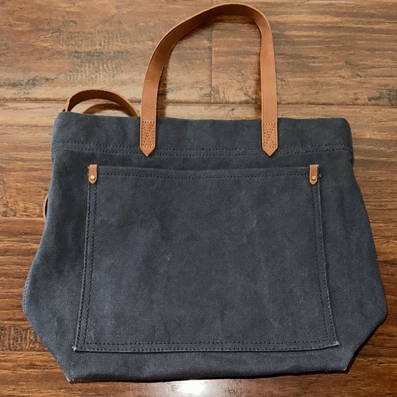 Madewell | Bags | Madewell Canvas Tote Bag With Leather Straps | Poshmark